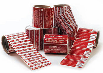 Vinyl Solar Labels – Specialty Solar Supply