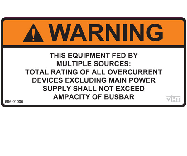 705.12 Warning Multiple Sources/Busbar Vinyl Label(596-01000 ...